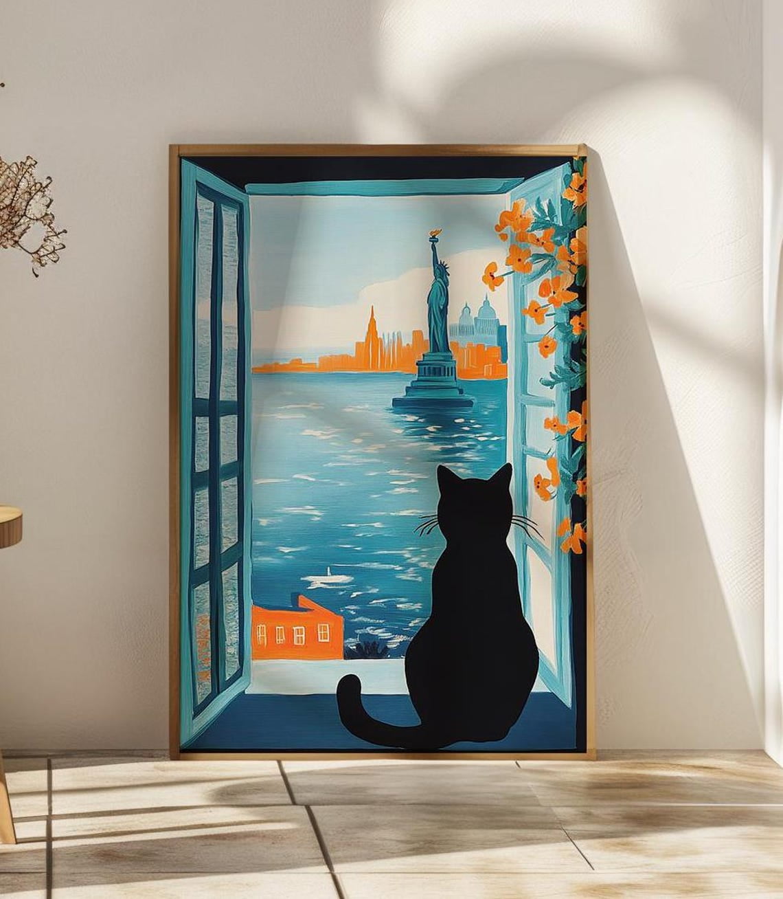 DOPAPRINT Matisse Cat Open Window Art Print, Henri Matisse Inspired New ...