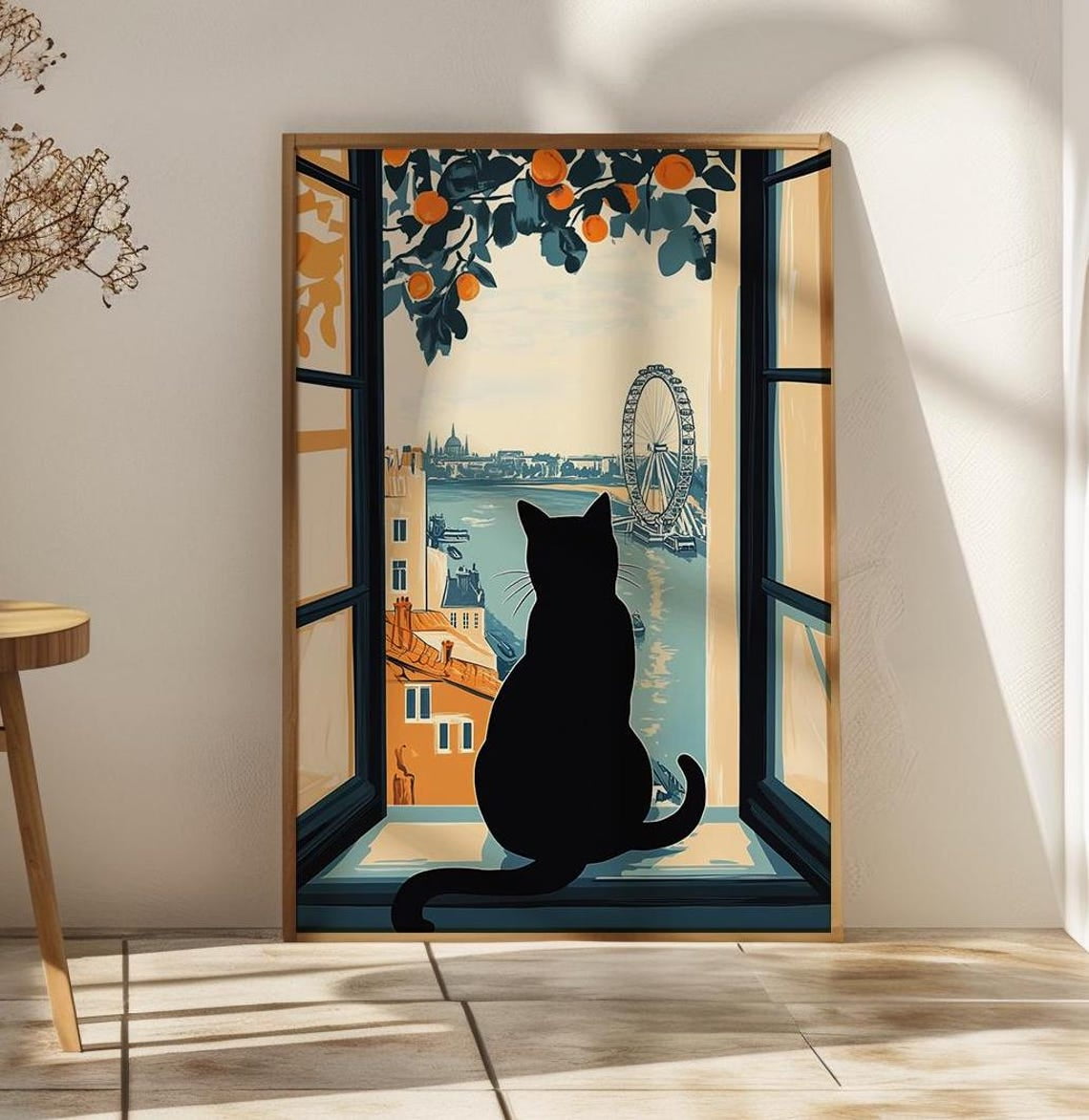 DOPAPRINT Matisse Cat Open Window Art Print, Henri Matisse London Eye ...