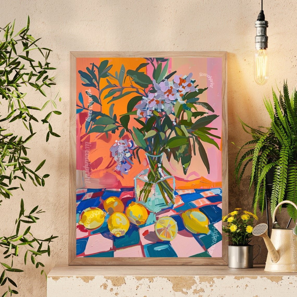 DOPAPRINT Maximalist Lemons Print - Kitschy Kitchen Decor - Floral ...
