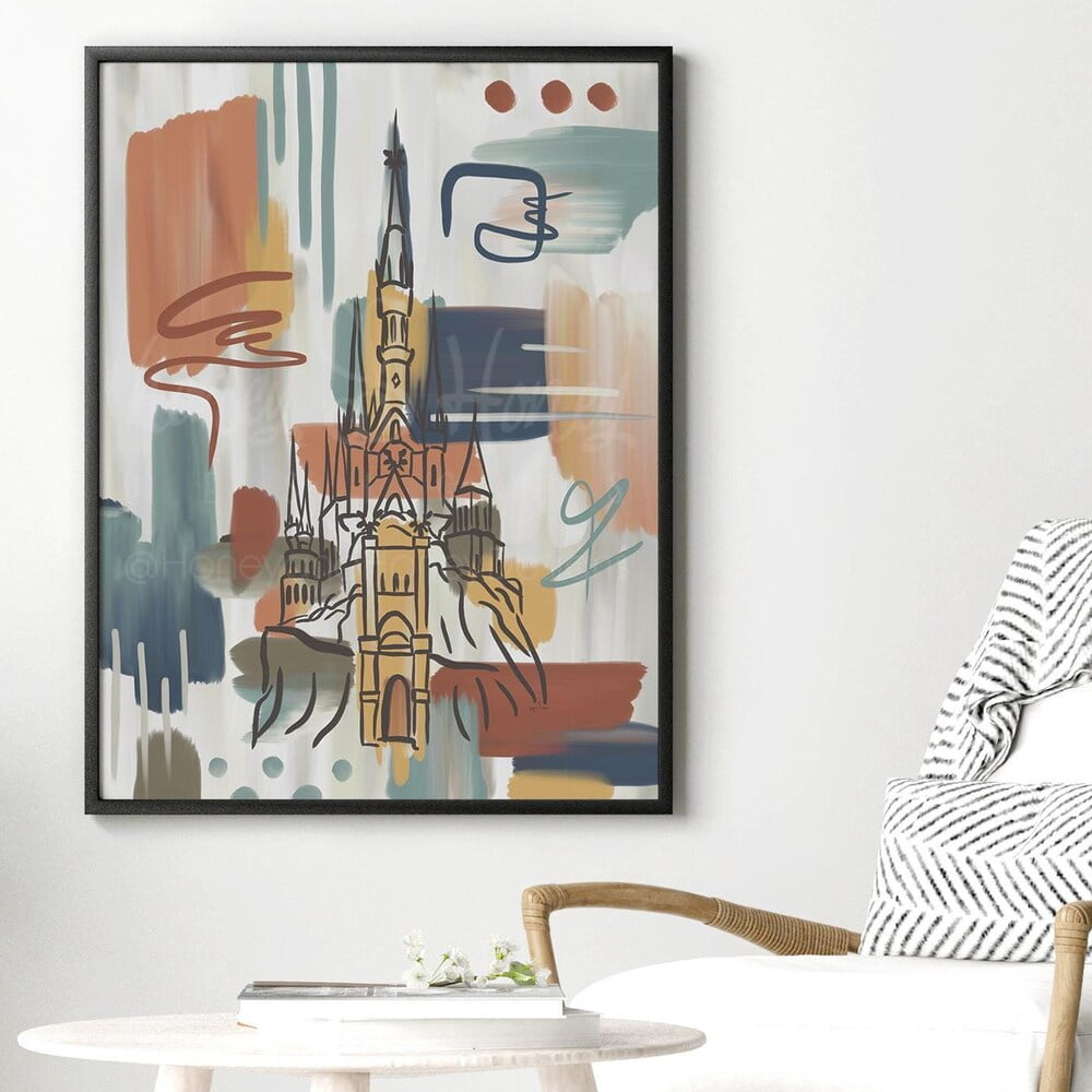 DOPAPRINT Mcm Abstract Zelda Hyrule Castle Inspired Poster Print ...