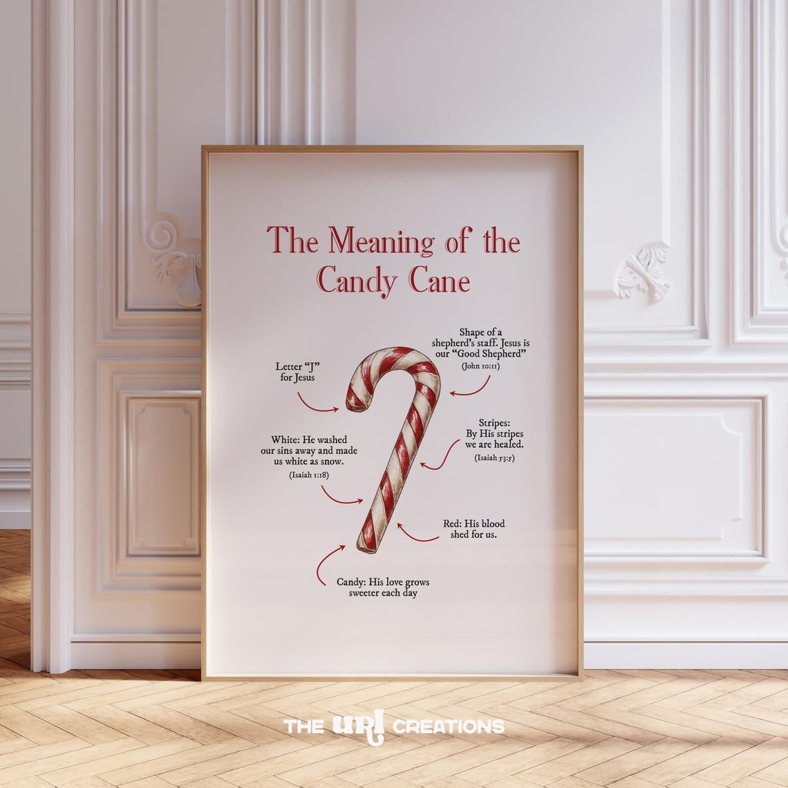DOPAPRINT Meaning Of The Candy Cane Wall Art, Christian Wall Art, Bible ...