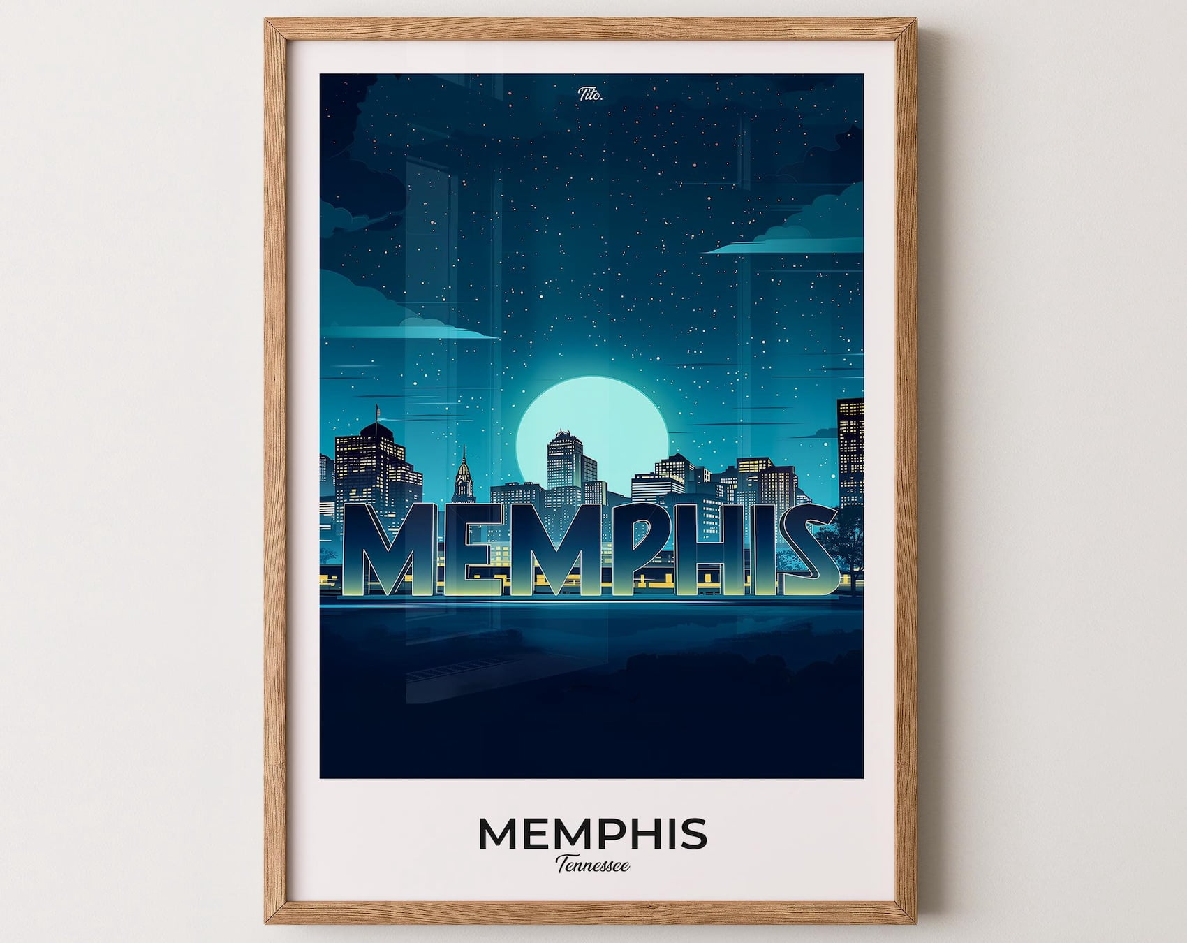 DOPAPRINT Memphis Poster, Memphis Travel Poster, Memphis Art Print ...