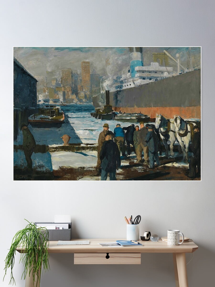 DOPAPRINT Men Of The Docks By George Bellows (1912) Poster Wall Art ...