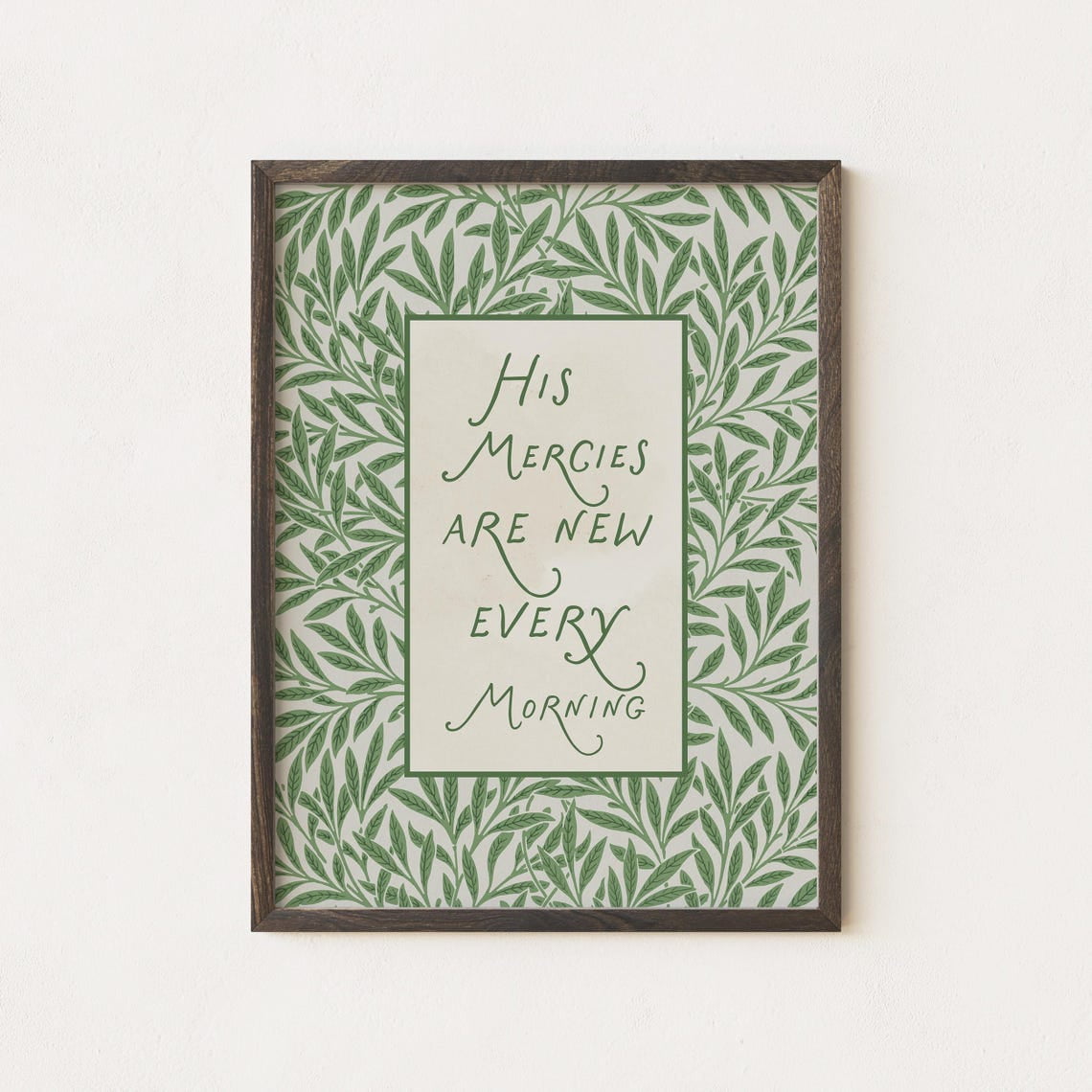 DOPAPRINT His Mercies Are New Every Morning, Lamentations 3:23 Wall Art ...