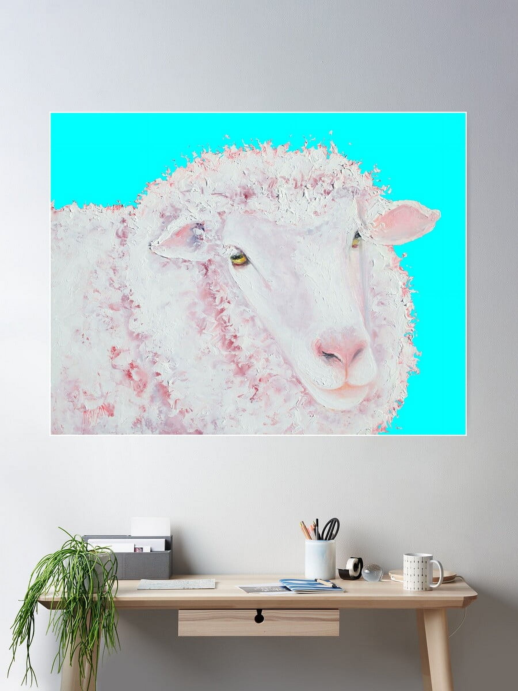 DOPAPRINT Merino Sheep Poster Wall Art, Modern Wall Decor For Living ...