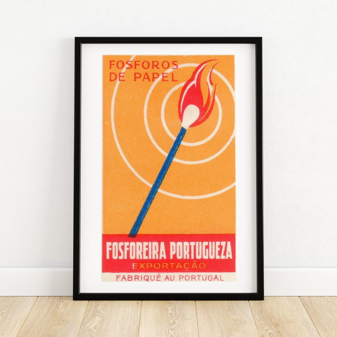 DOPAPRINT Mid-Century Modern Art Print Portuguese Matchbox Design ...