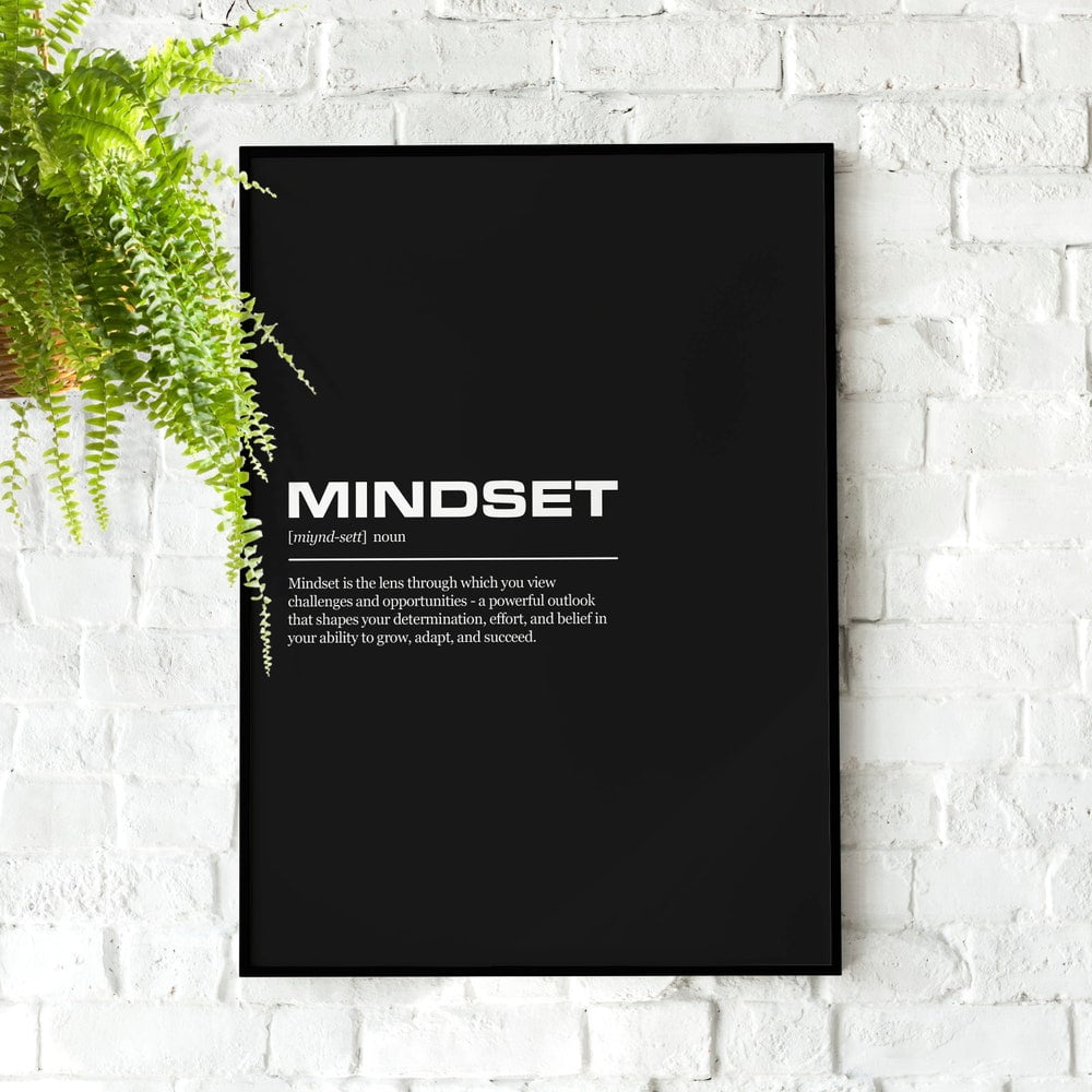 DOPAPRINT Mindset Definition Inspirational Office Poster Wall Art Print ...