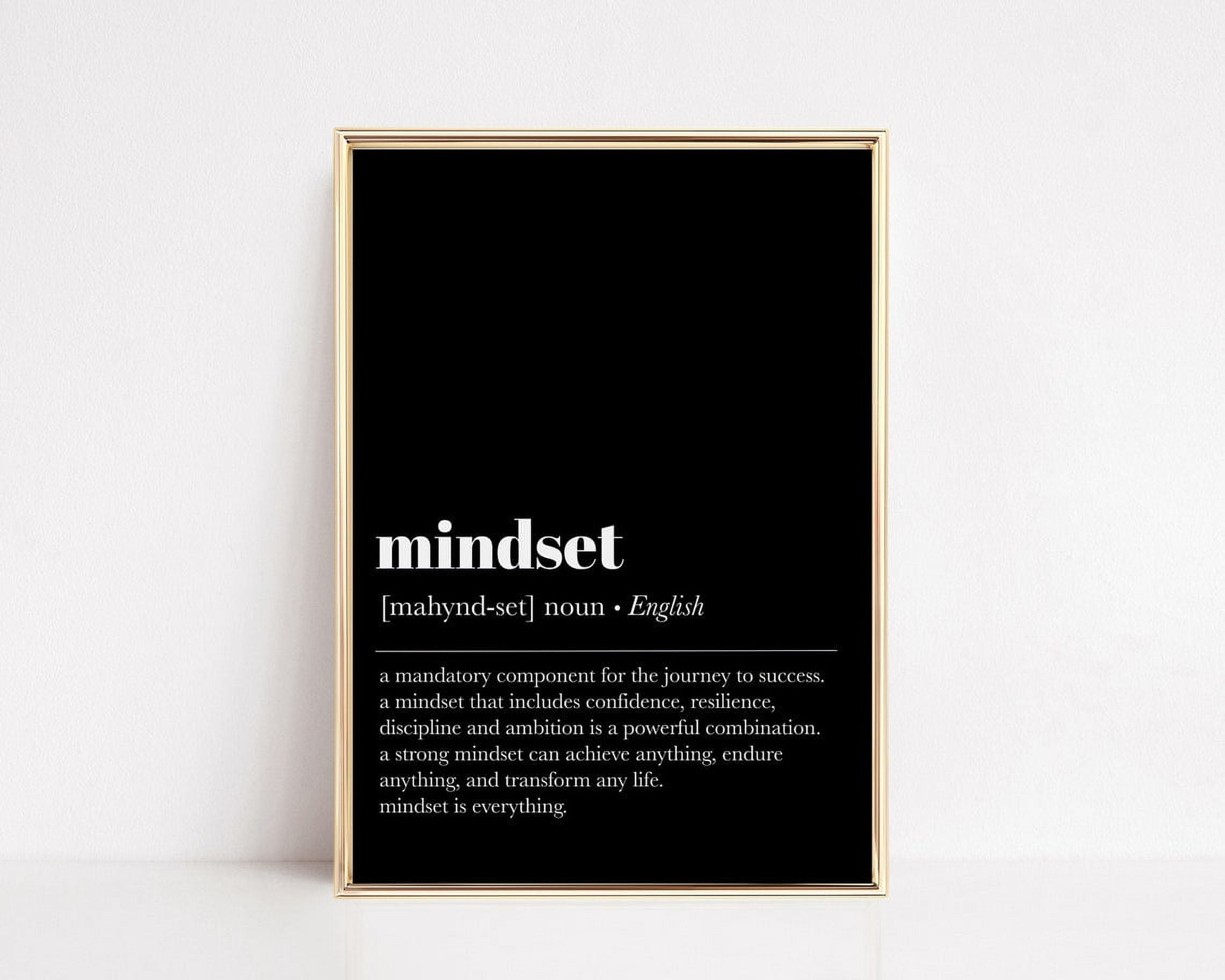 DOPAPRINT Mindset Definition Motivational Prints Home Office Wall Art ...