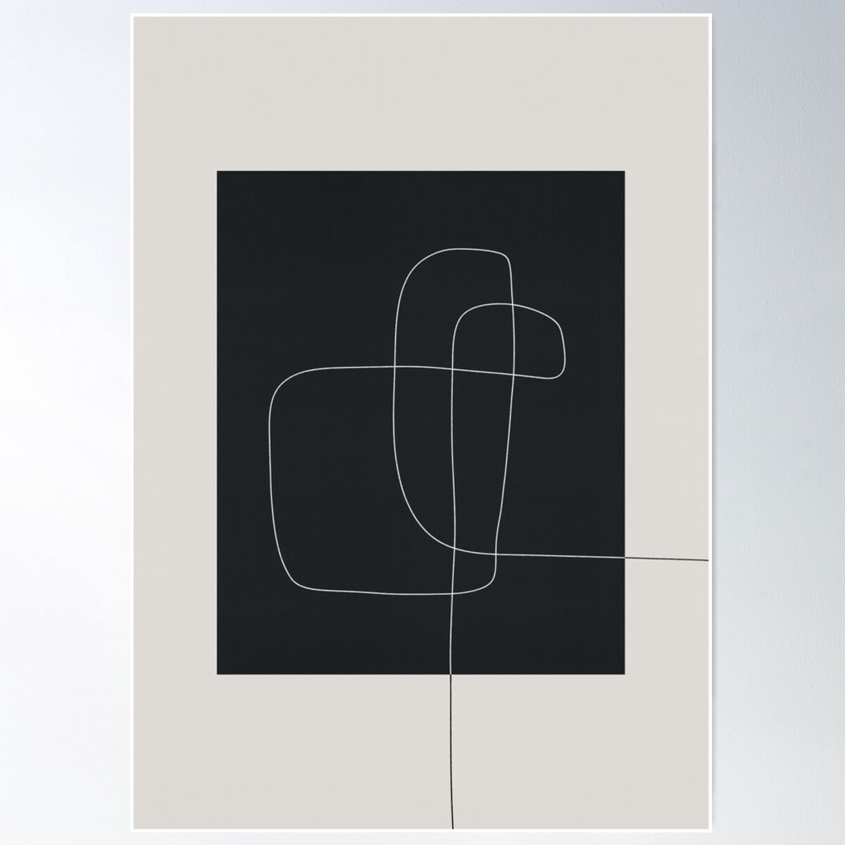 DOPAPRINT Minimalist Black And White Abstract Line Art #3 Poster Wall ...
