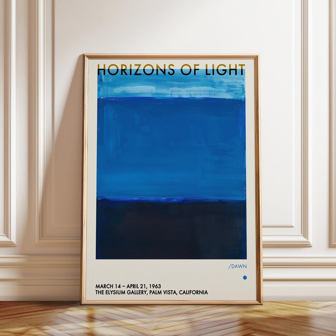 DOPAPRINT Minimalist Blue Wall Art - Horizons Of Light Abstract ...