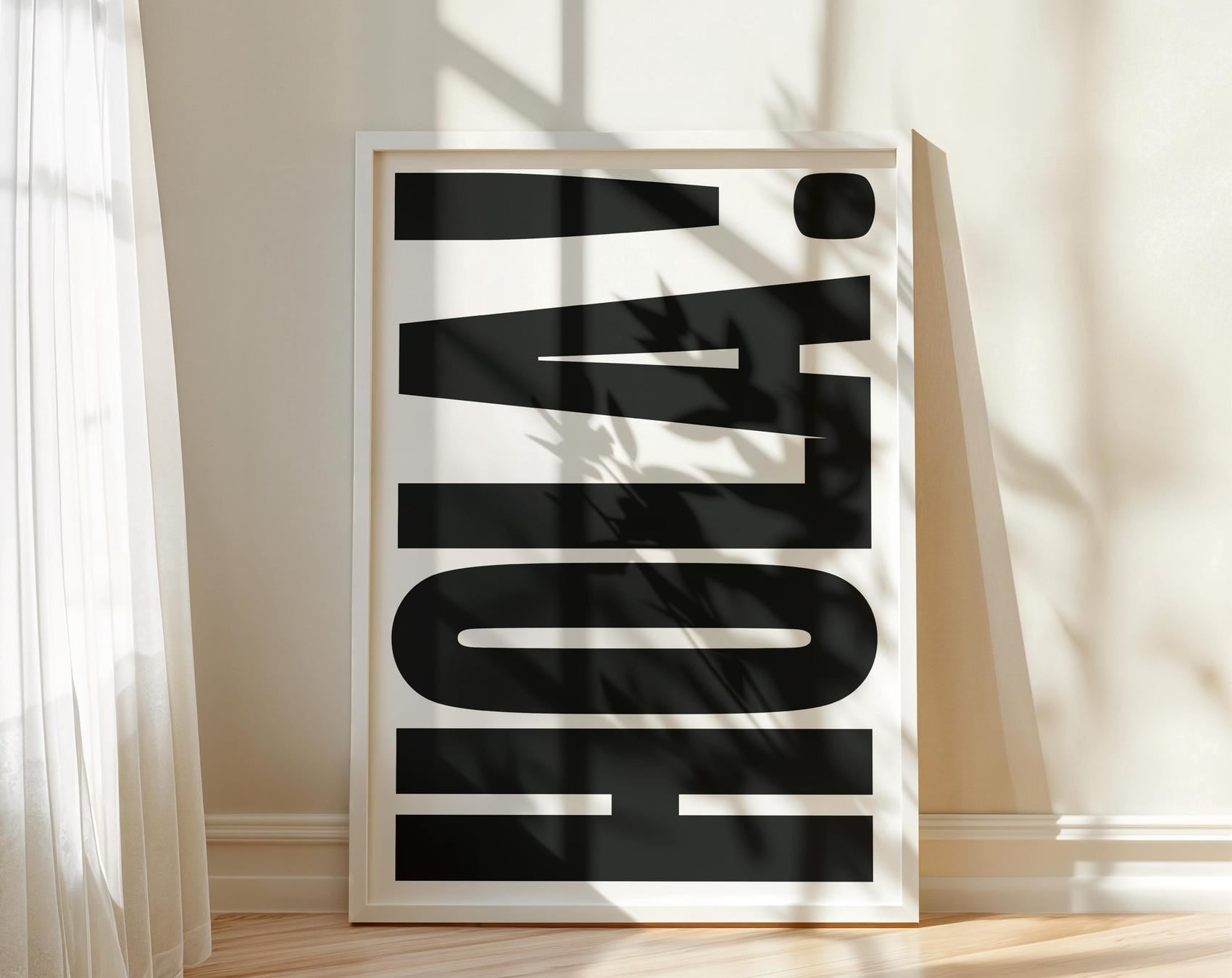 DOPAPRINT Modern Black Typography Poster Hola | Extra Large Wall Art ...