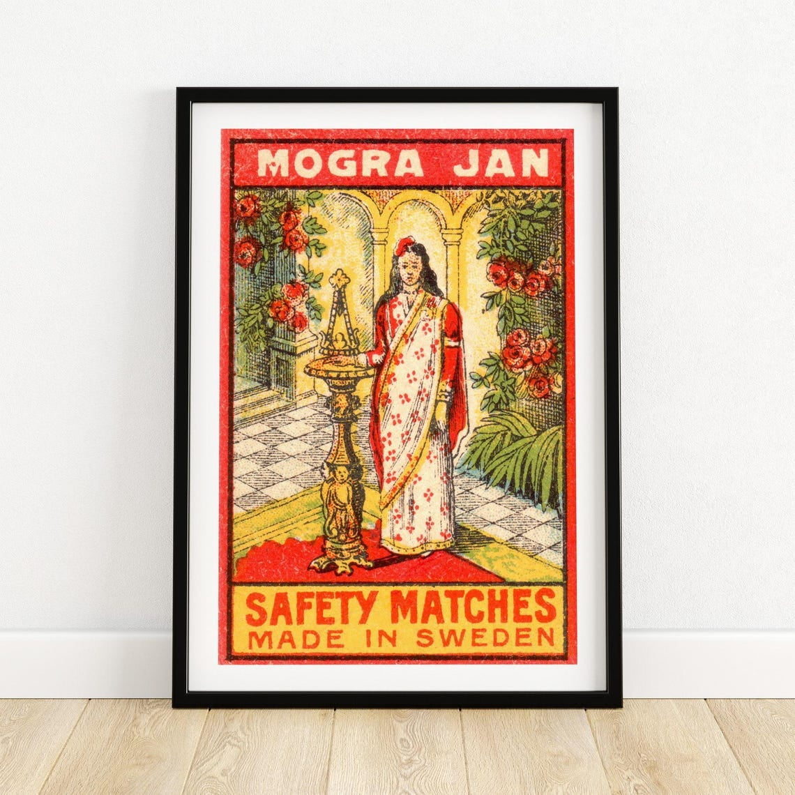 DOPAPRINT Mogra Jan Safety Matches Art Print Vintage Swedish Design ...