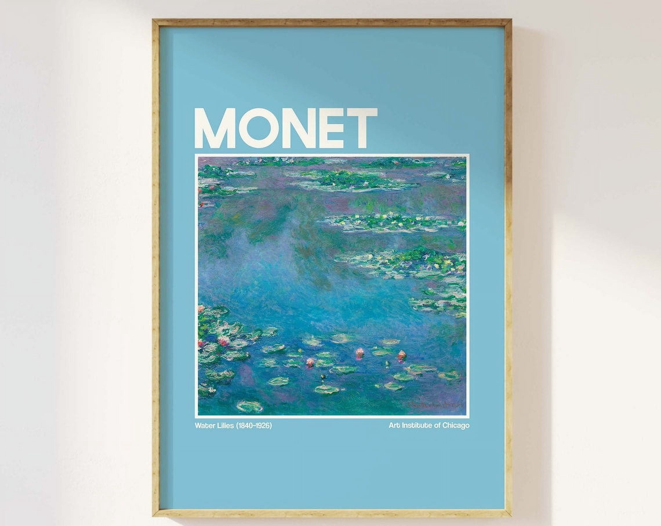DOPAPRINT Monet Exhibition Print, Art, Blue Claude Monet Vintage French ...