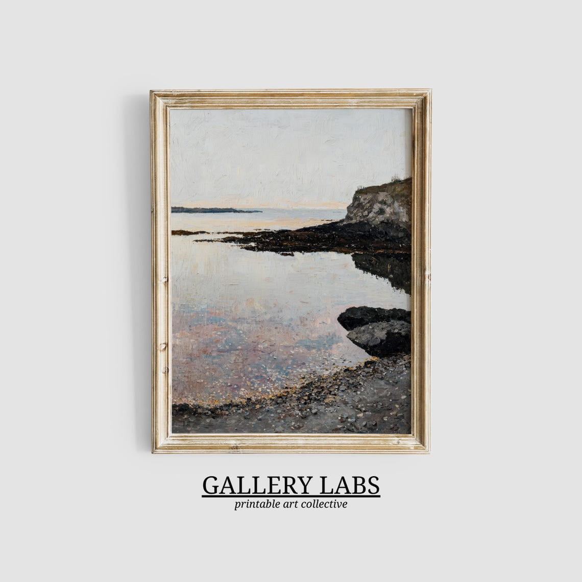 DOPAPRINT Moody Coastal Landscape Painting , Rustic Wall Decor ...