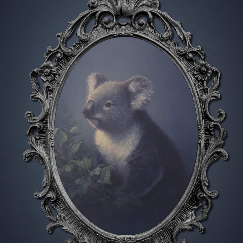 DOPAPRINT Moody Koala Wall Art Print, Cute Koala Poster, Trendy Nursery ...