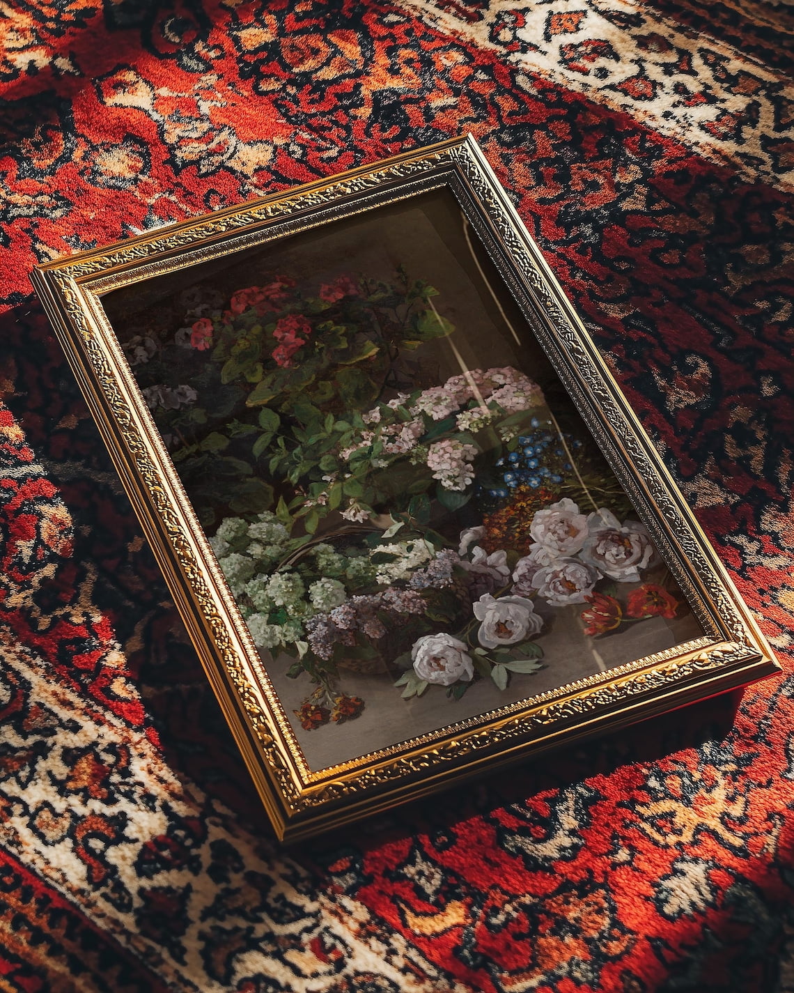 DOPAPRINT Moody Spring Flowers Print, Vintage Farmhouse Decor, Dark ...