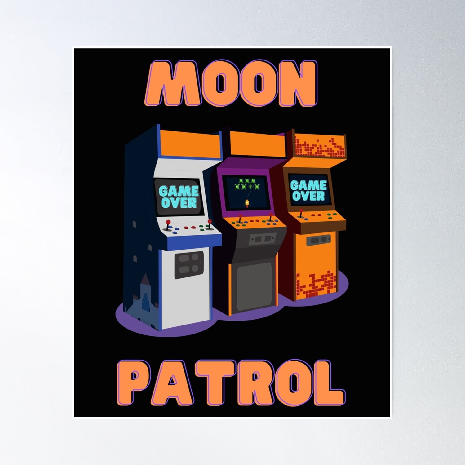 DOPAPRINT Moon Patrol, Retro, Moon, Space, Arcade, Moonpatrol, Gaming ...