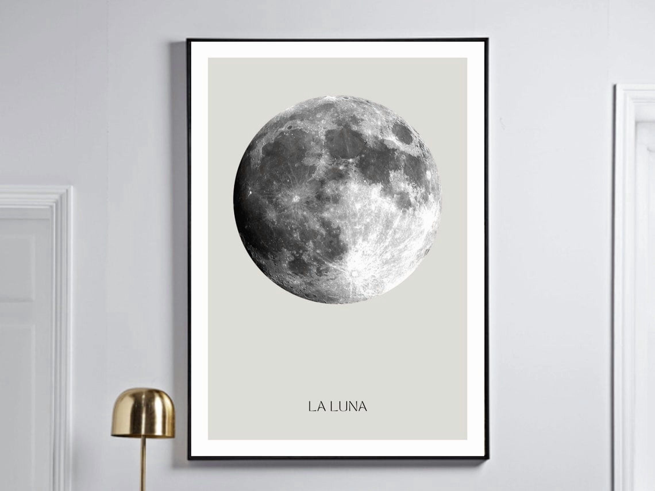 DOPAPRINT Moon Print Â· Black And White Wall Art Moon Wall Art Poster Â ...