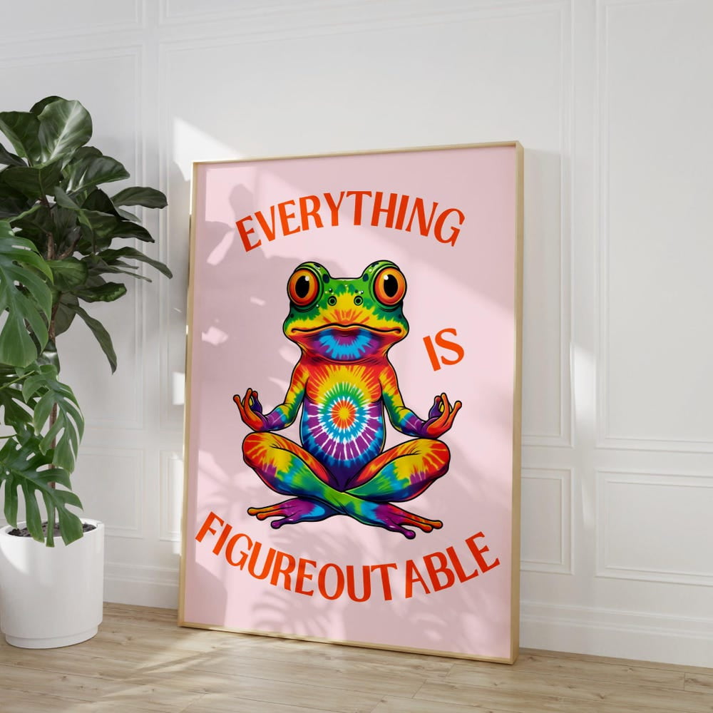 DOPAPRINT Motivational Quote Everything Is Figureoutable Print Colorful ...