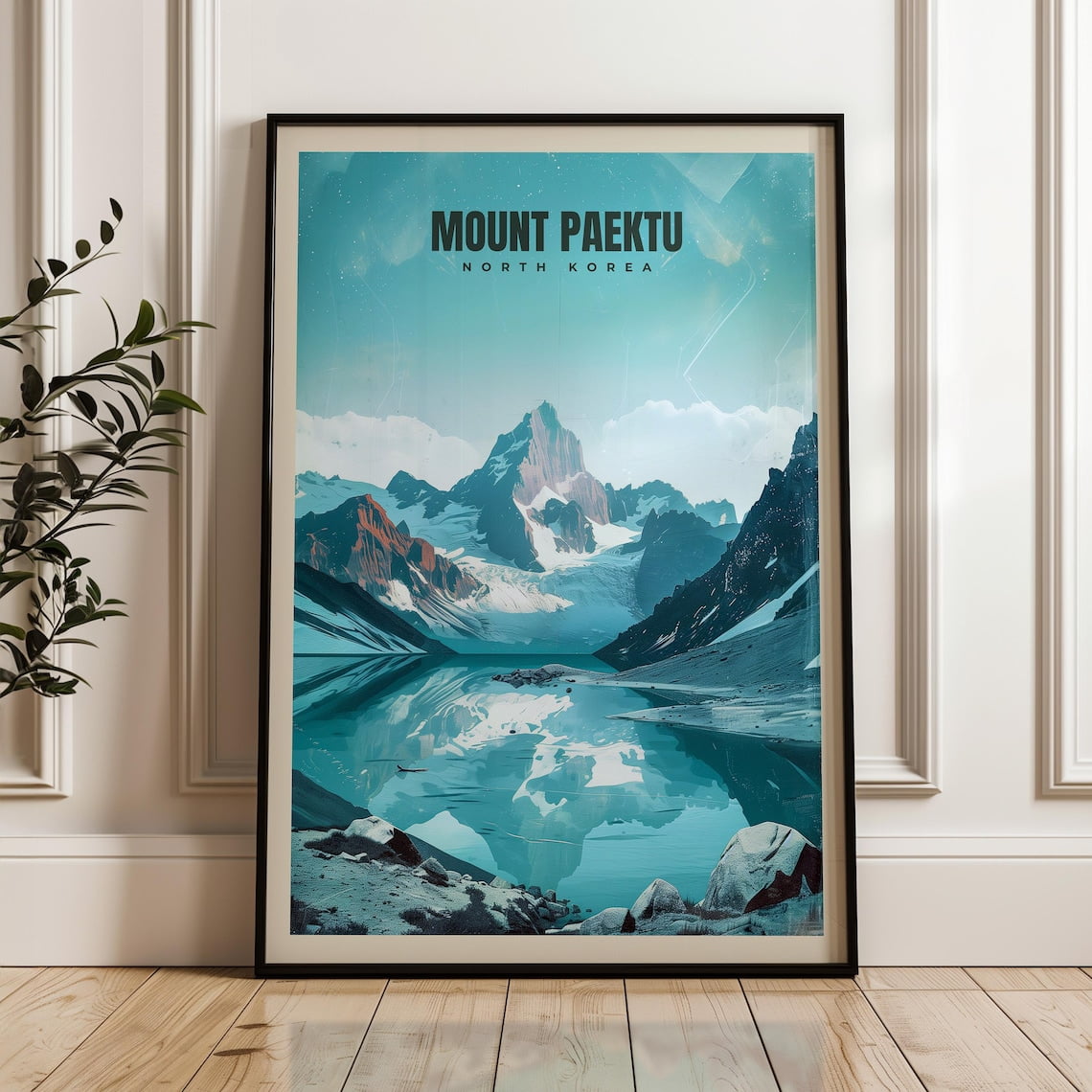 DOPAPRINT Mount Paektu Travel Poster - North Korea Wall Art Print ...