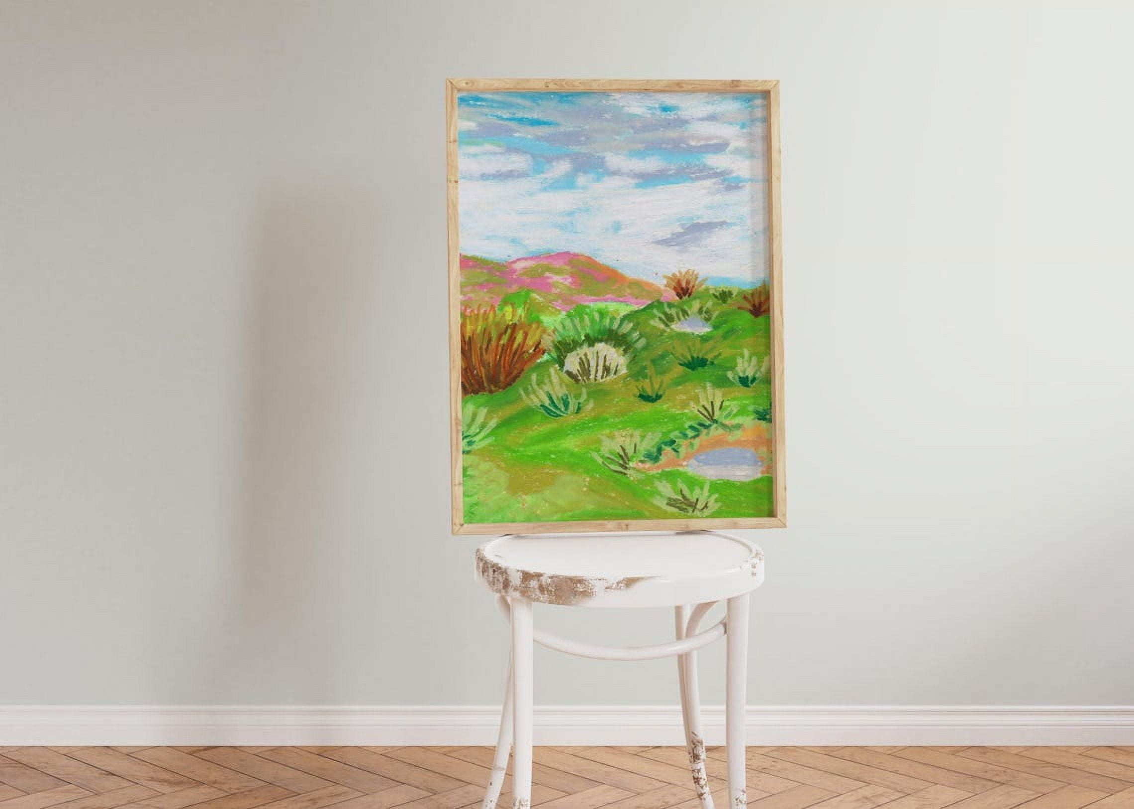 DOPAPRINT Mountain And Greenery Wall Art, Colorful Wall Art, Scenery Art, Colorful Landscape ...