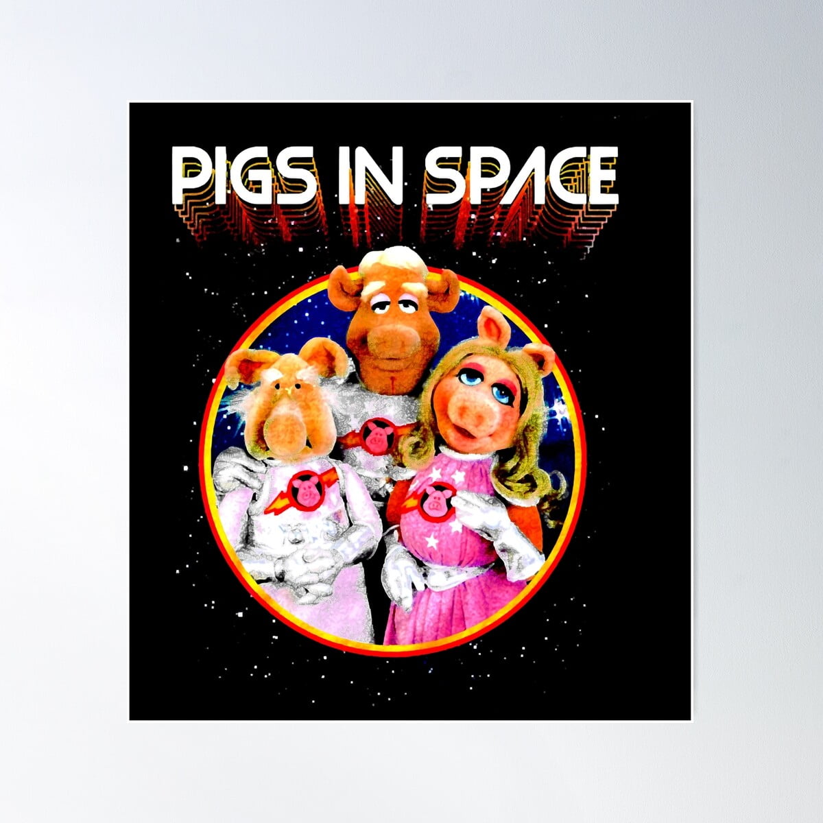DOPAPRINT The Muppets Pigs In Space Soft Fitted 301 The Muppet Show ...