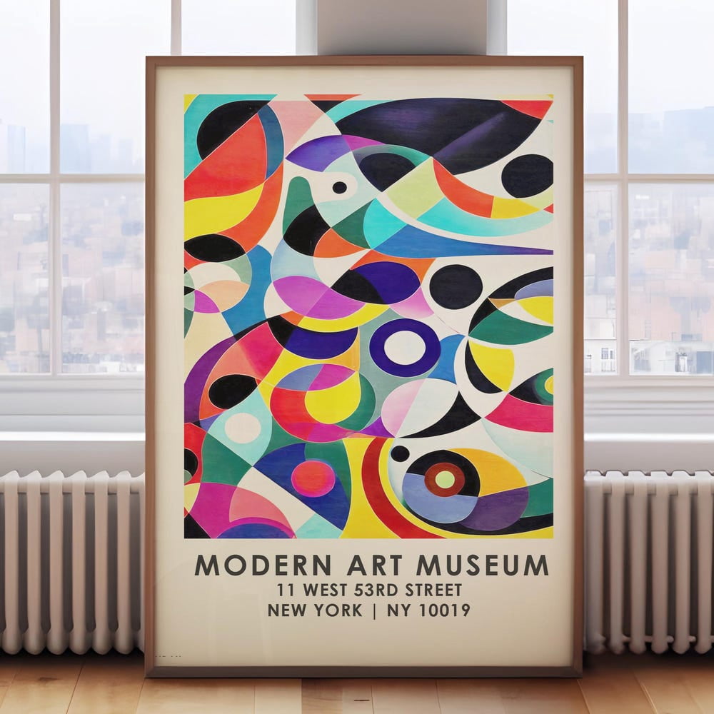DOPAPRINT NY art museum poster, Modern print, modern abstract art, New ...