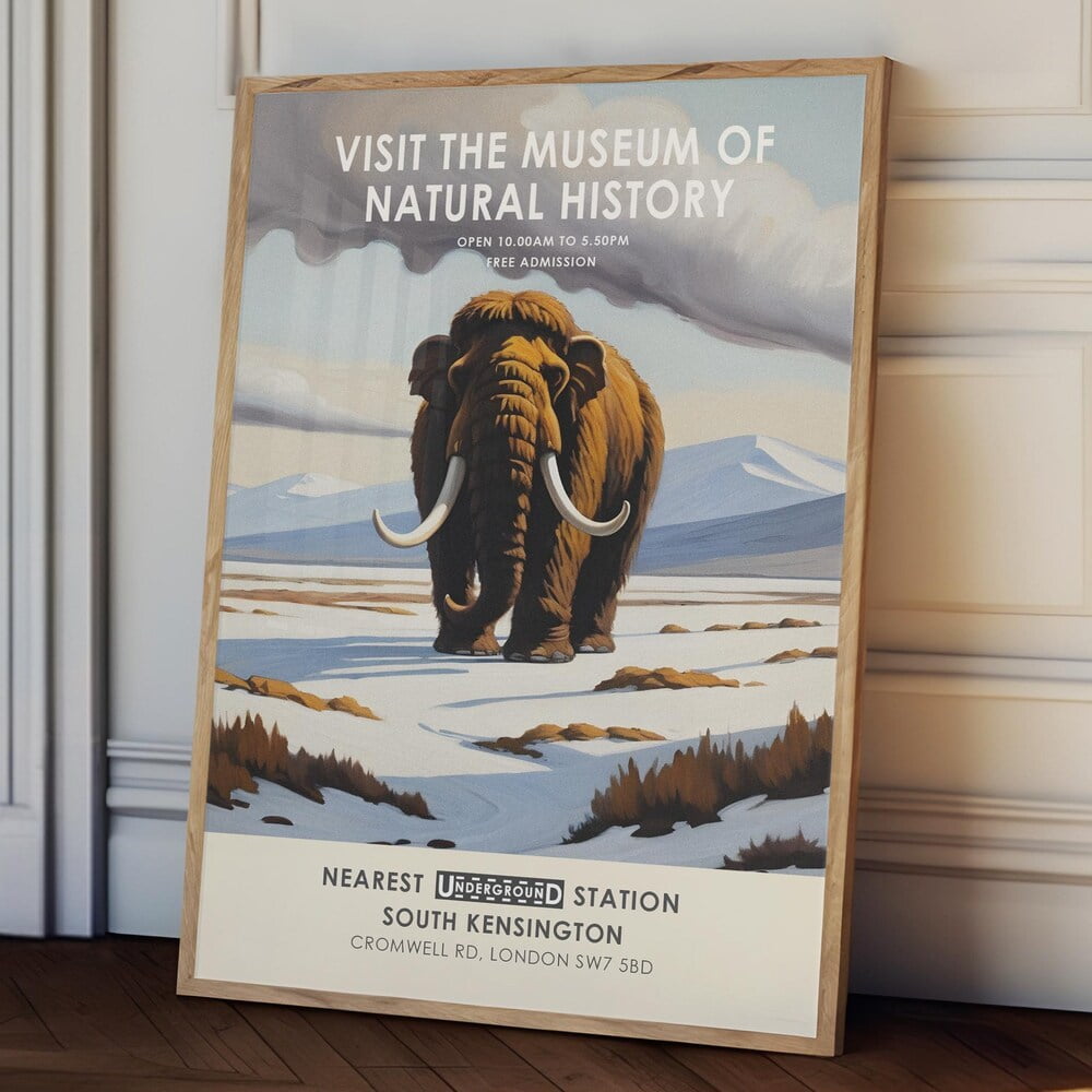 DOPAPRINT Natural History Museum poster, vintage exhibition museum ...