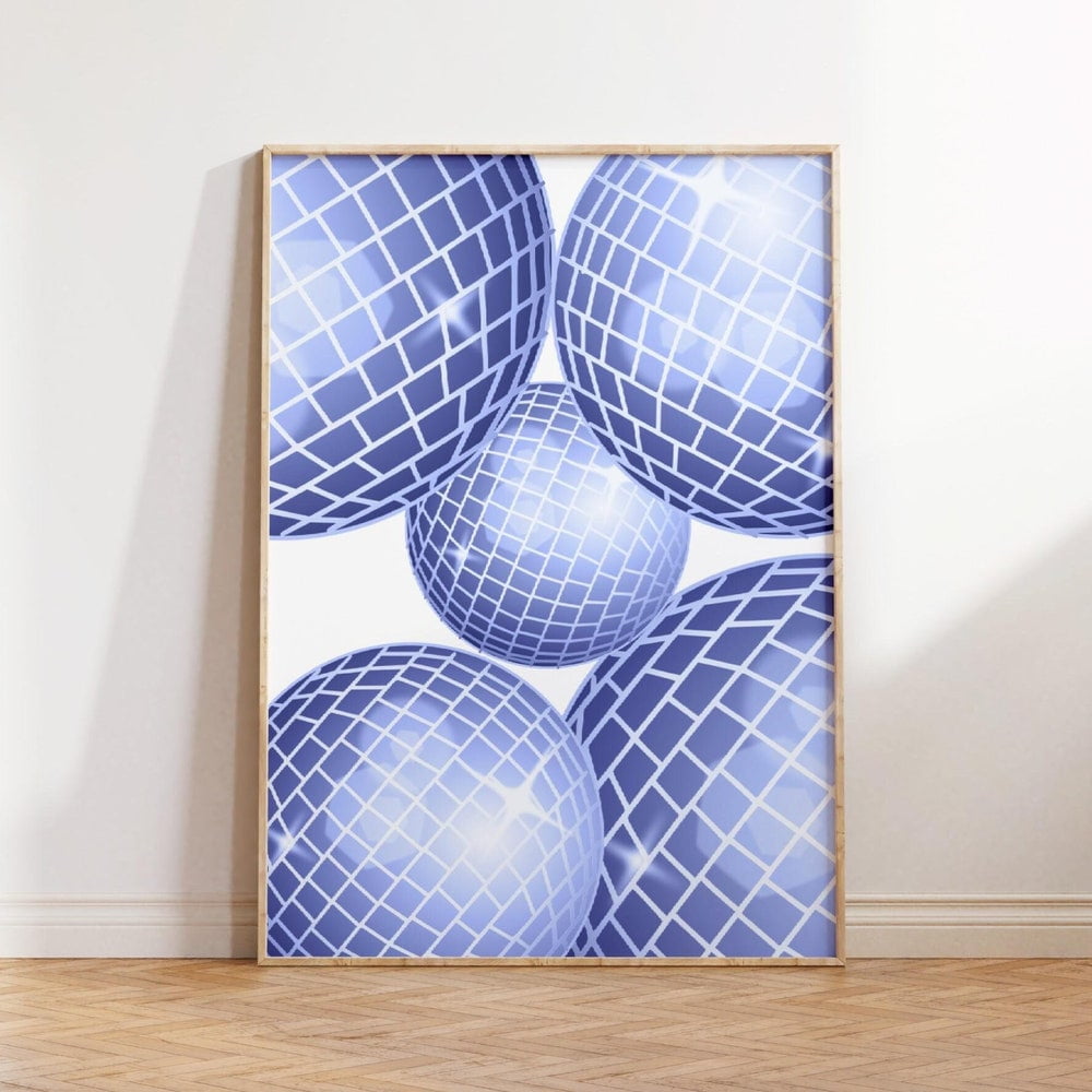 DOPAPRINT Navy Blue Wall Art Disco Wall Art Trendy Preppy Poster ...
