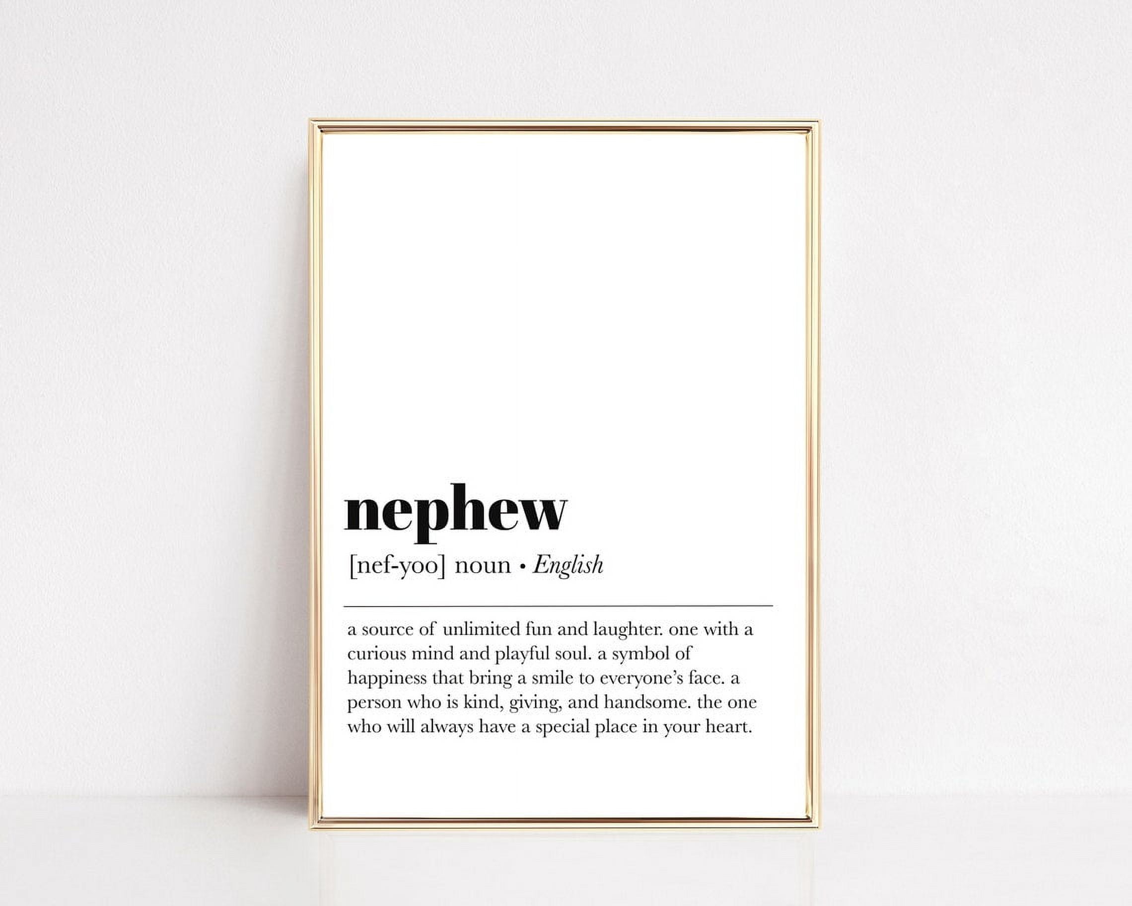 DOPAPRINT Nephew Definition Print Printable Gift For Him Gifts From ...