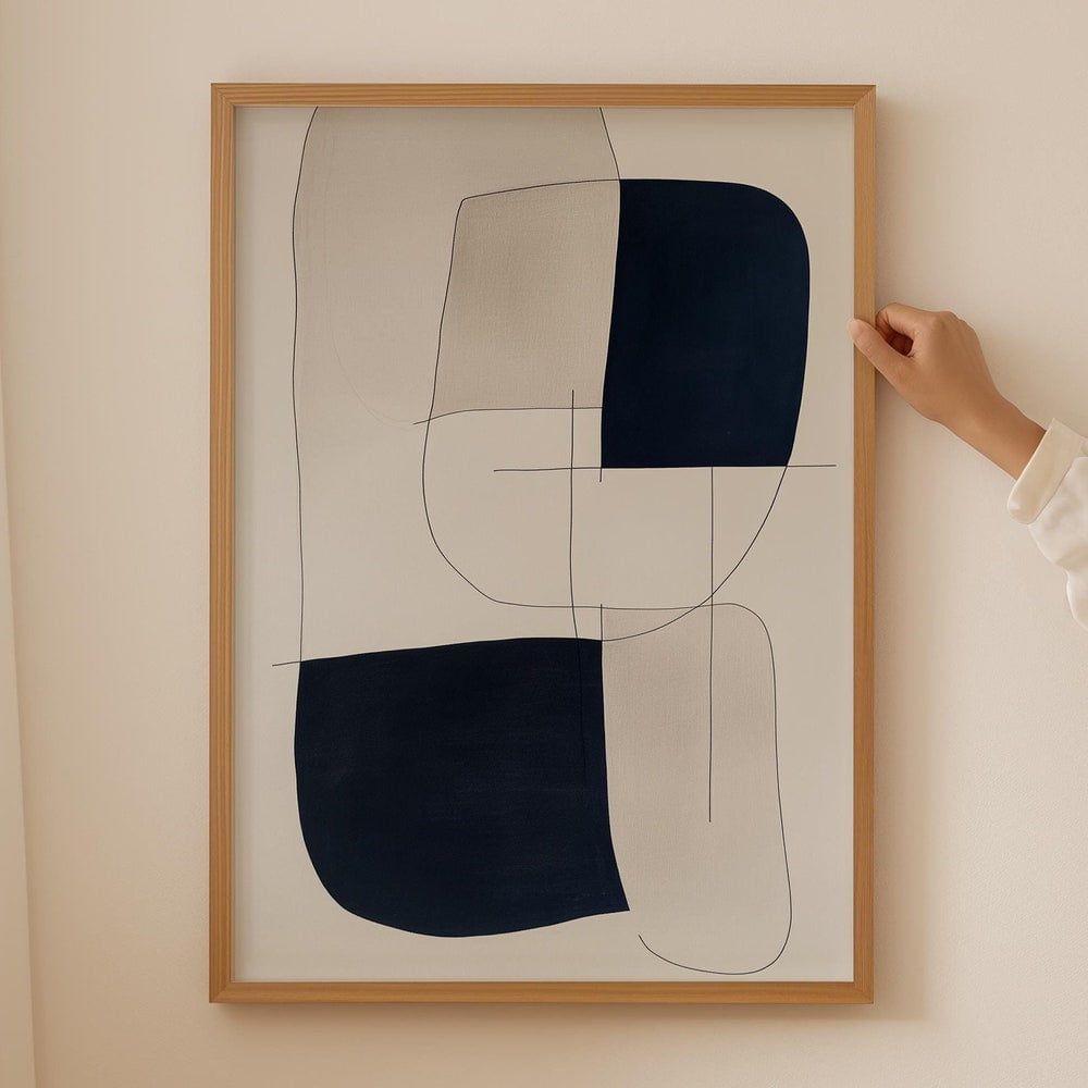 DOPAPRINT Neutral Beige trendy Japandi Wall Art- Abstract Japandi Poster, Wabi Sabi Print, Large ...