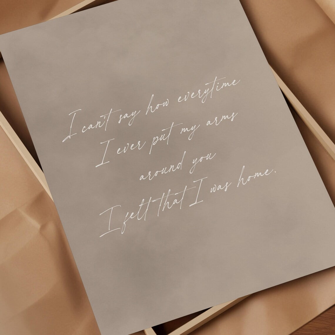DOPAPRINT Neutral Love Letter Wall Art Print, Beige Minimalist Bedroom ...