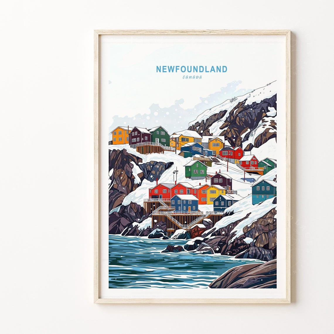 DOPAPRINT Newfoundland Winter Poster, Newfoundland Island Canada Print ...