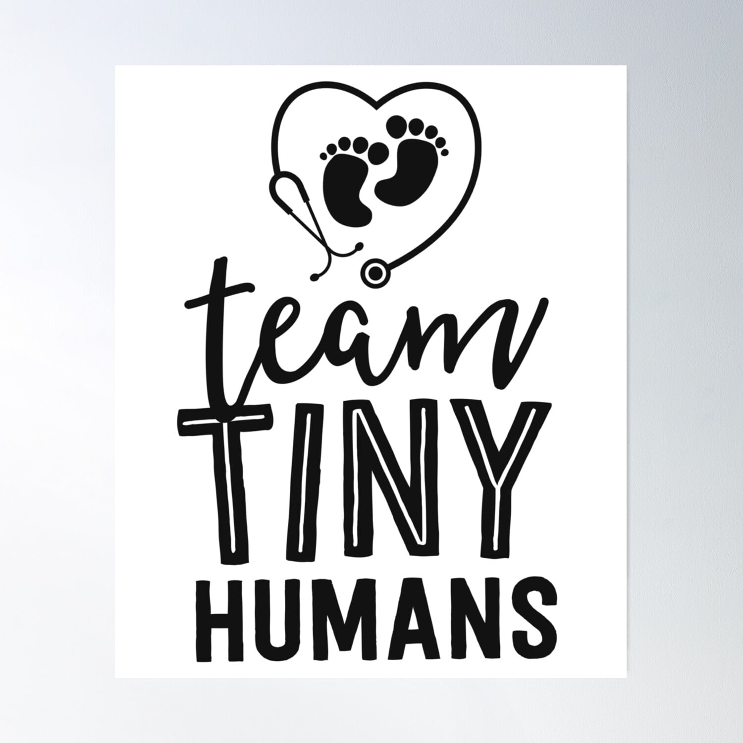 DOPAPRINT Nicu Nurse Poster Team Tiny Humans Gift Neonatal Icu Nursing ...