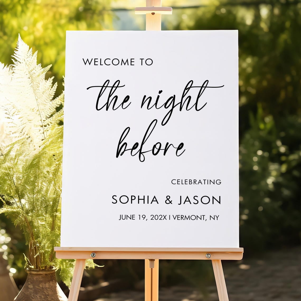 DOPAPRINT The Night Before Welcome Sign Template, Rehearsal Dinner ...