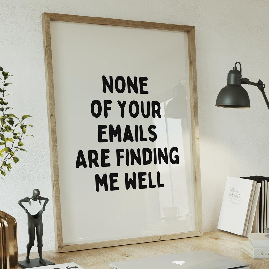 DOPAPRINT None Of Your Emails, Office , Desk Decor, Funny Office Home ...