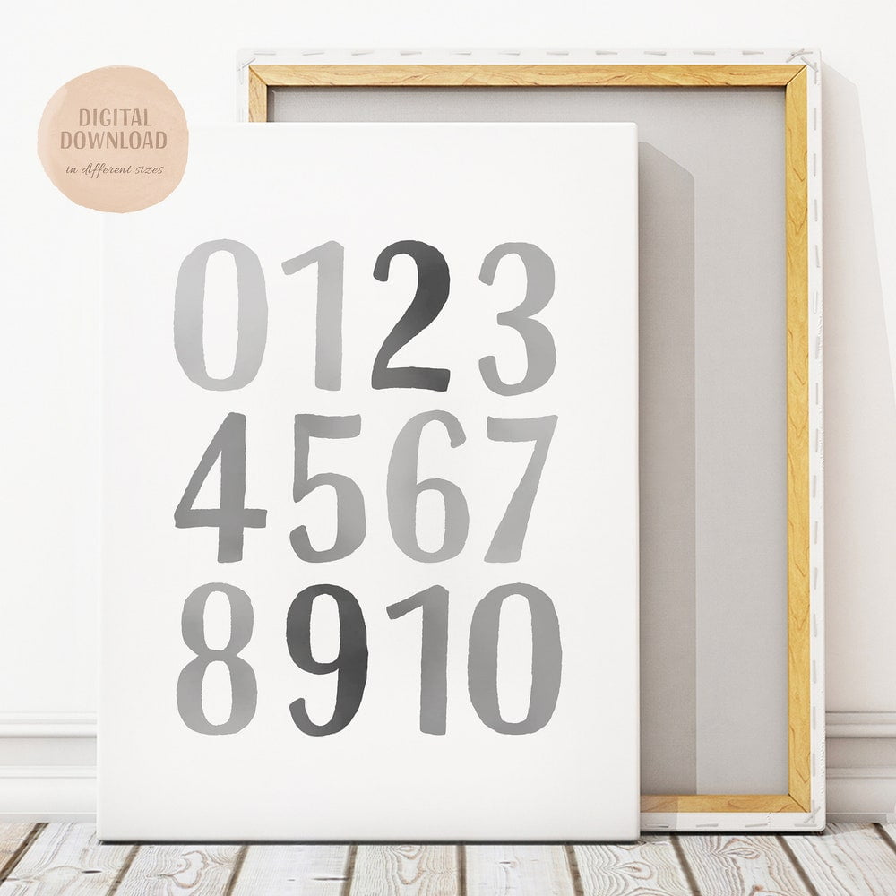 DOPAPRINT Numbers Print, Educational Posters, Classroom Decor, Counting ...