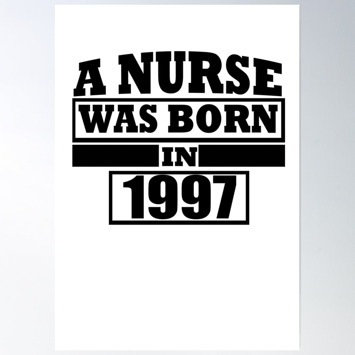 DOPAPRINT Nurse 1997 Birthday Poster Wall Art, Modern Wall Decor NO ...