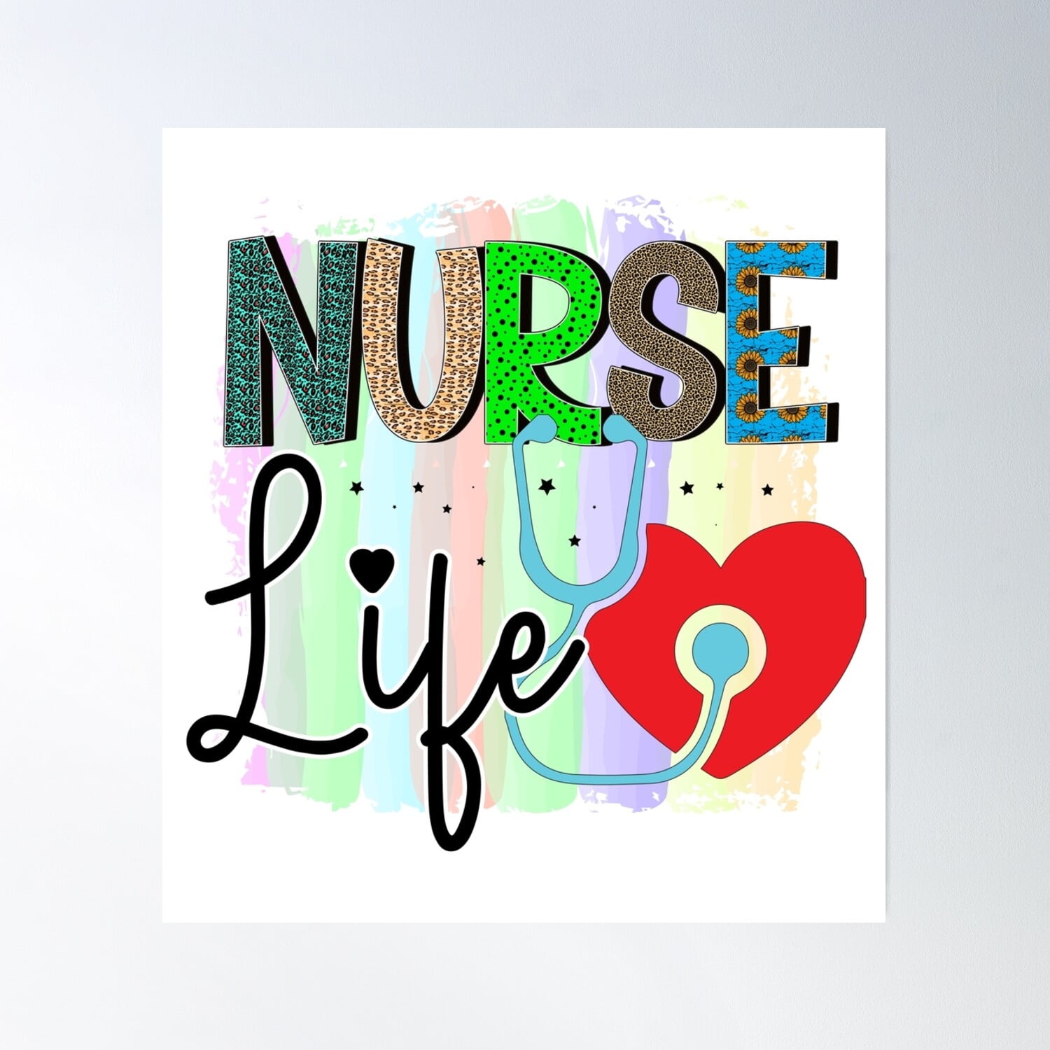DOPAPRINT Nurses Design,Nurse Life Poster Wall Art, Modern Wall Decor ...