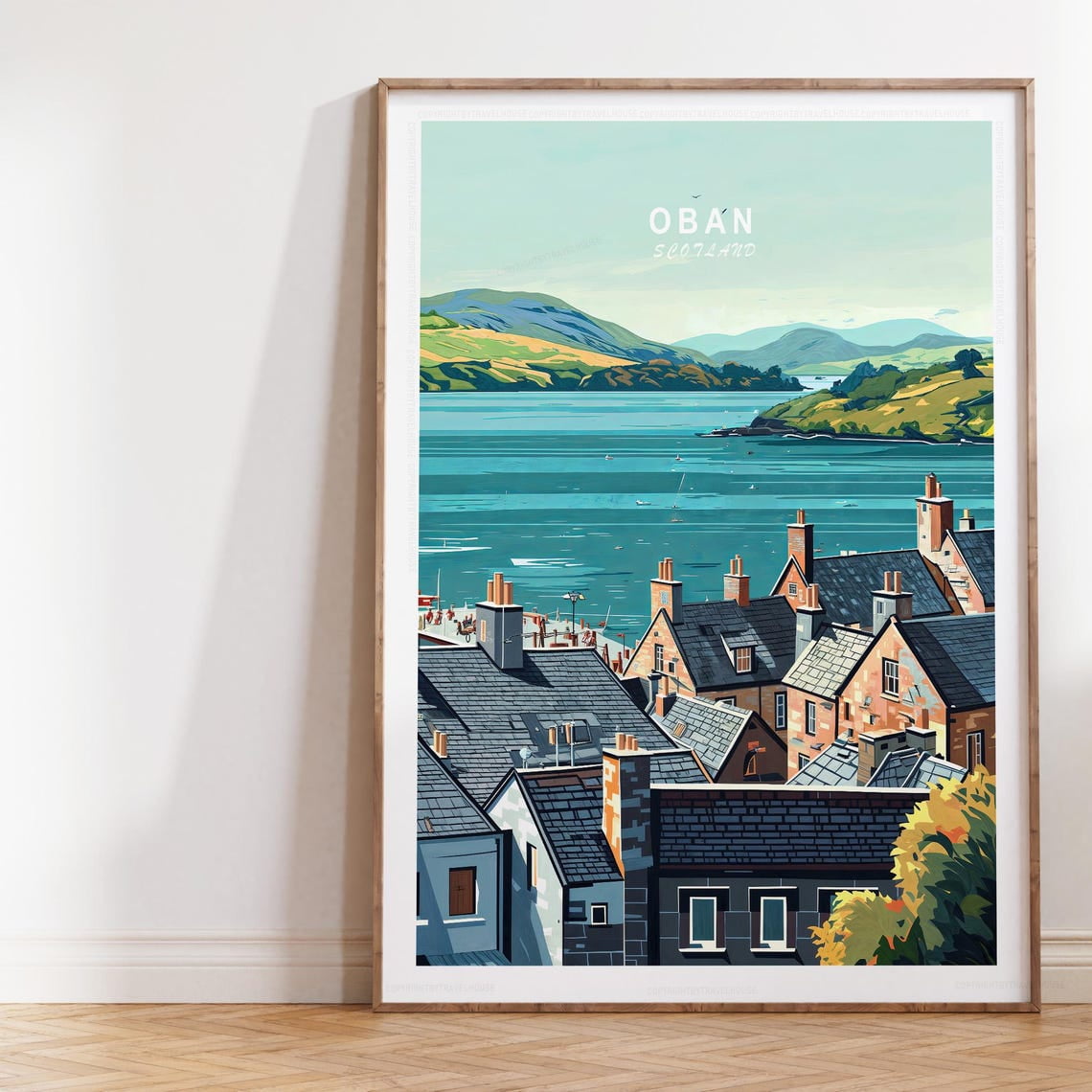 DOPAPRINT Oban Scotland Travel Poster, Scotland Wall Art Print, Oban ...