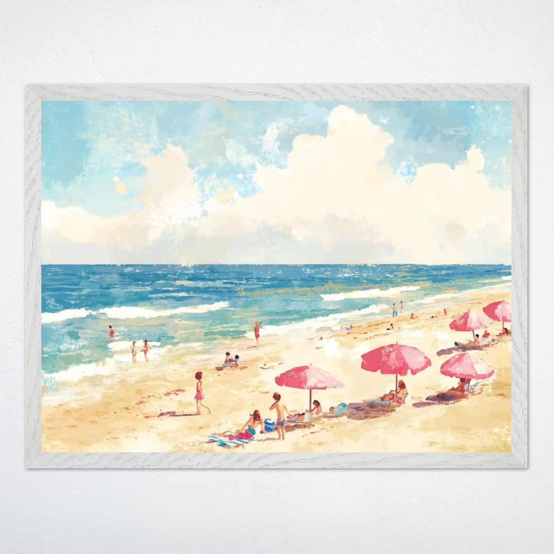 DOPAPRINT Ocean Beach Wall Art, Coastal Framed Poster, Beach Nursery ...
