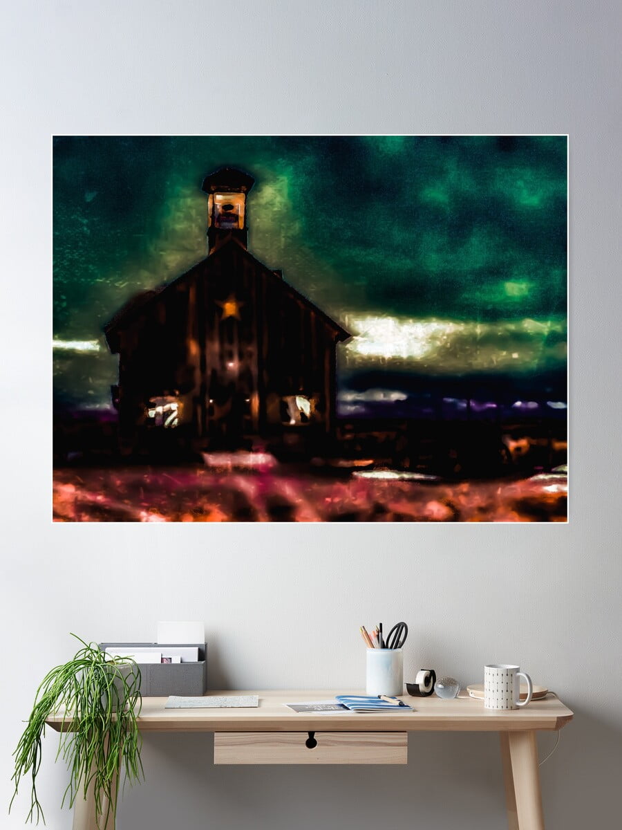 DOPAPRINT Old School House Poster Wall Art, Modern Wall Decor NO FRAMED ...