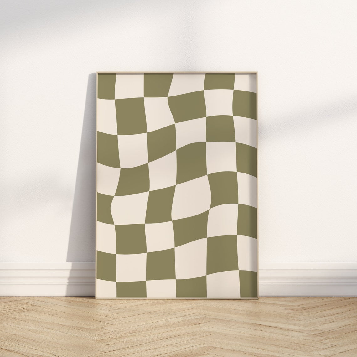 DOPAPRINT Olive Green Checkered Print // Checkerboard Wall Art, Olive ...