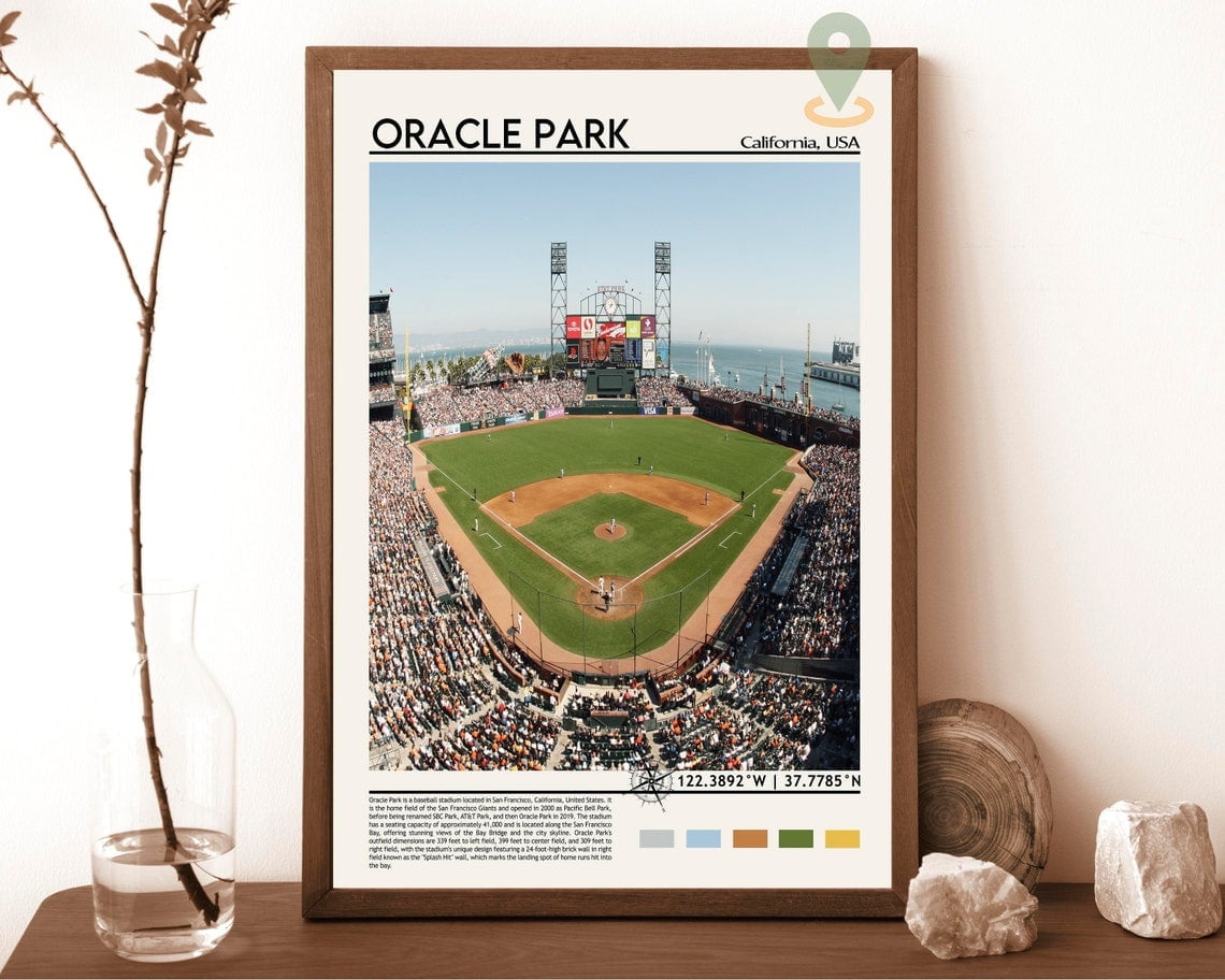 DOPAPRINT Oracle Park Print, Oracle Park Poster, Oracle Park Wall Art ...