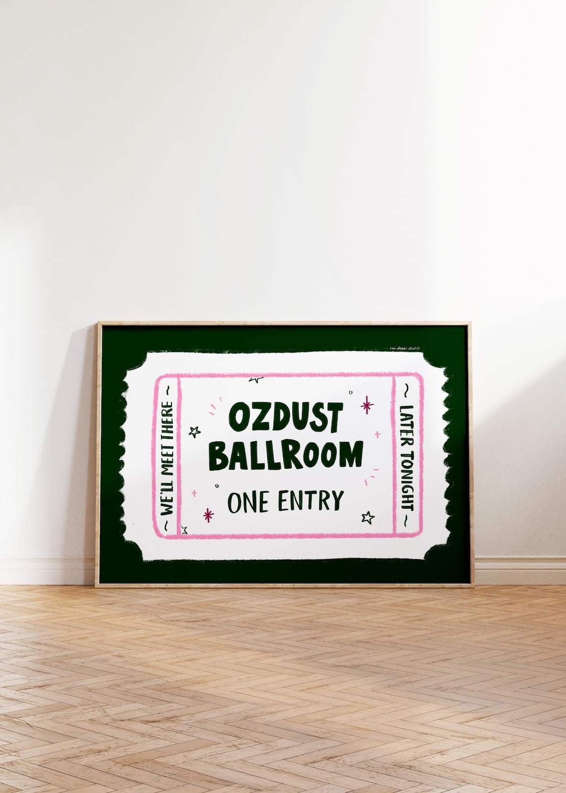 DOPAPRINT Ozdust Ballroom Singular Ticket Art Print Poster, Movie ...