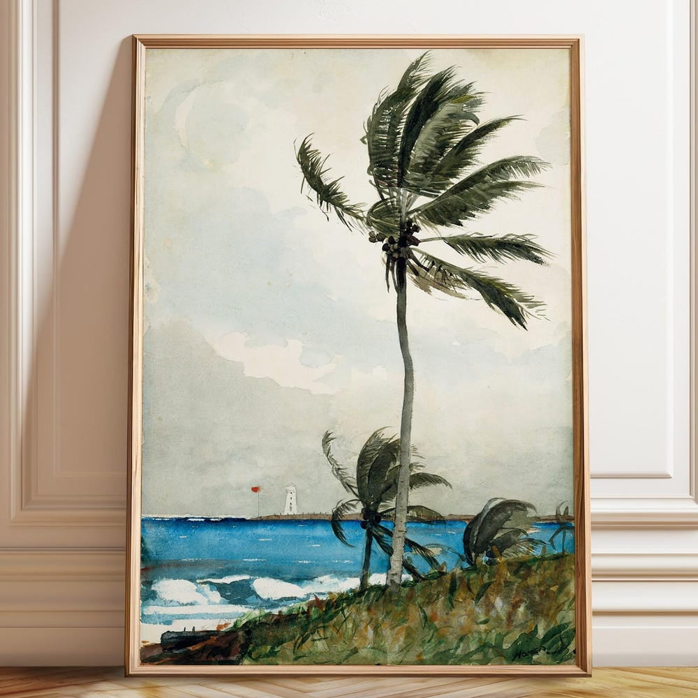 DOPAPRINT Palm Tree Nassau By Winslow Homer 1898 Palm Tree Decor Beach ...