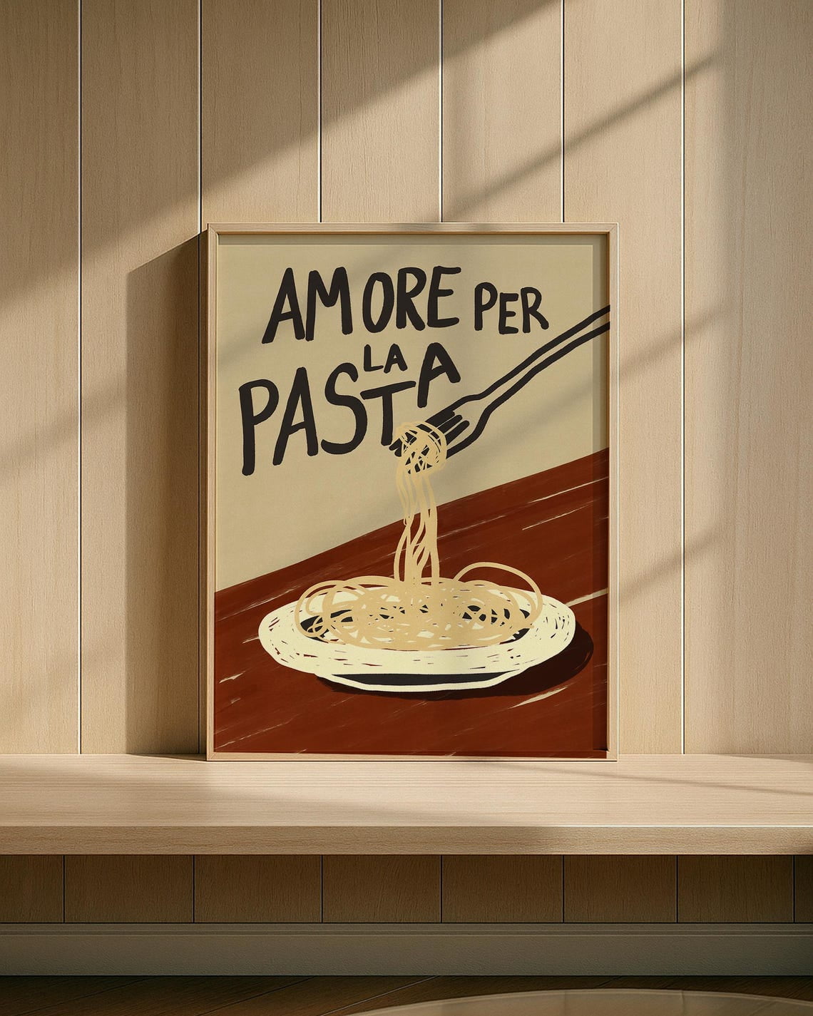 DOPAPRINT Pasta Art Print, Pasta Wall Art, Pasta Poster, Italian Food ...