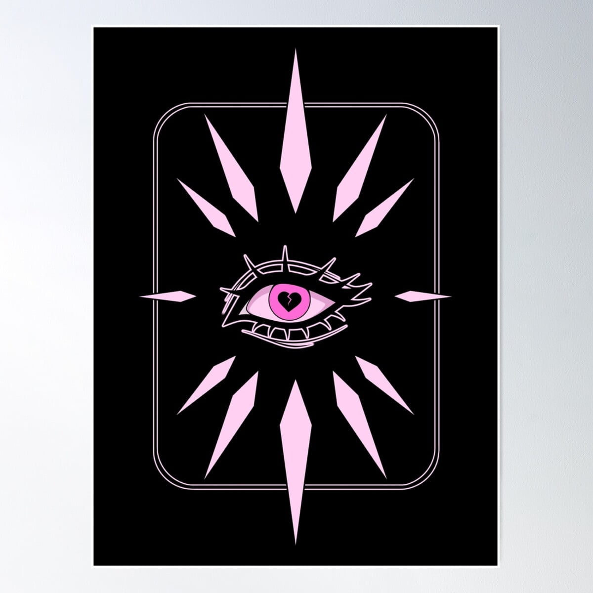 DOPAPRINT Pastel Goth All Seeing Eye Tarot Card Poster Wall Art, Modern ...