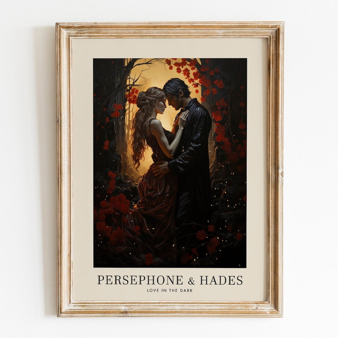 DOPAPRINT Persephone And Hades Portrait: Love In Darkness, Greek Mythology Art, Chromolitograph ...