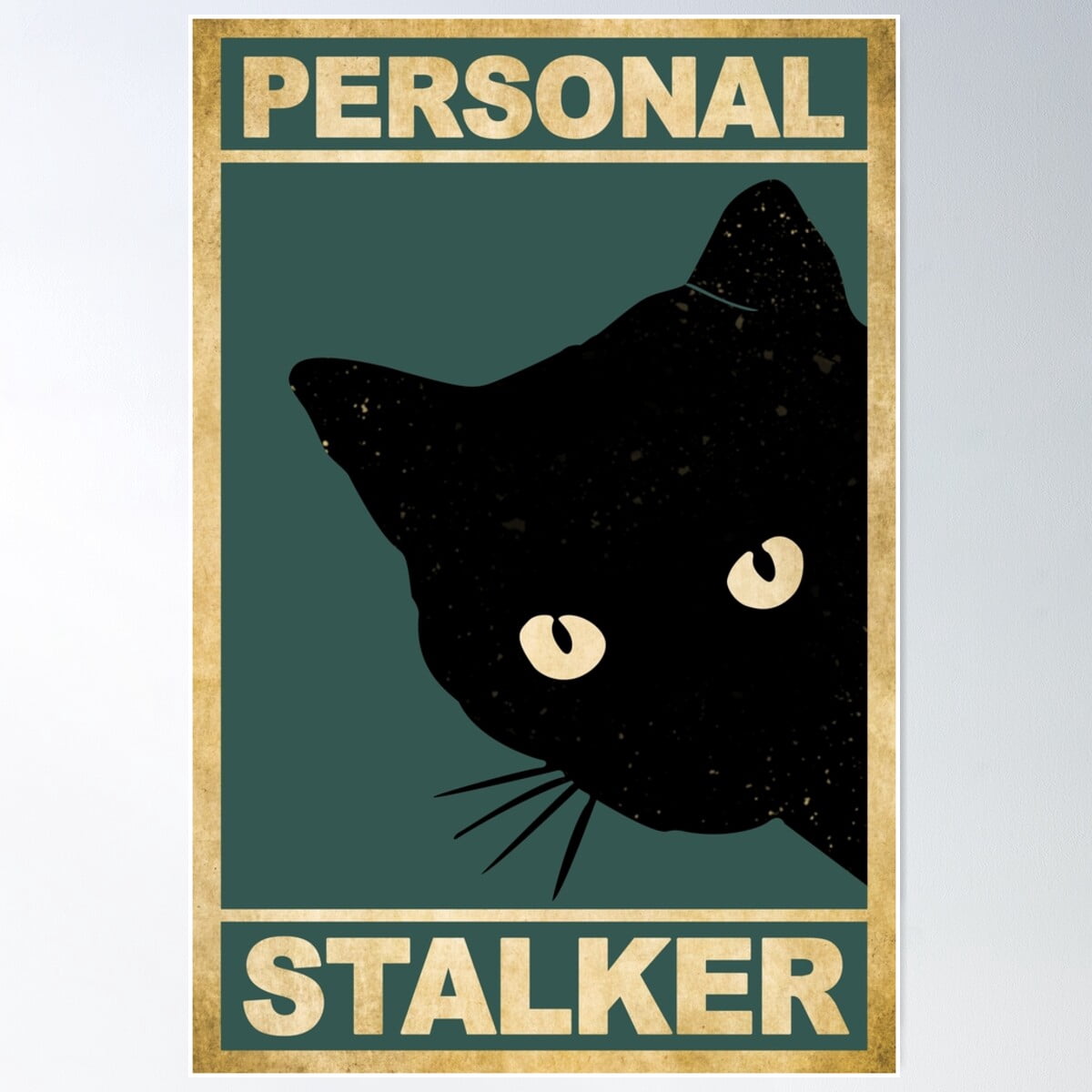 DOPAPRINT Personal Stalker Black Cat Poster Wall Art, Modern Wall Decor ...